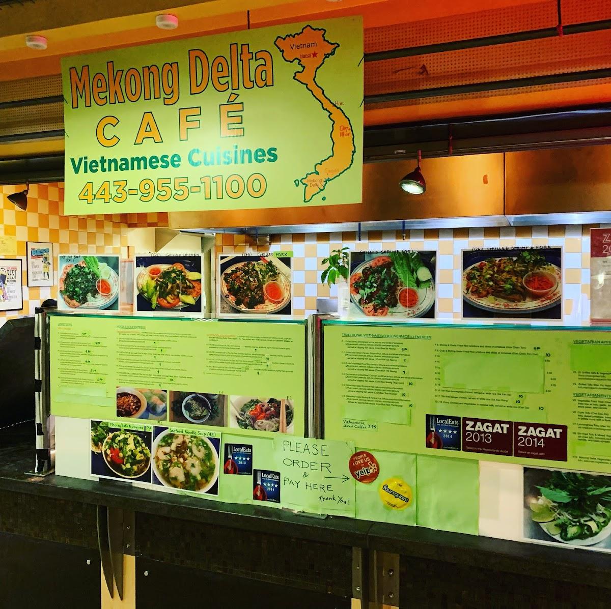 Menu at Mekong Delta Café restaurant, Baltimore