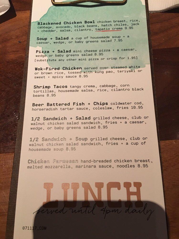 Menu at Lazy Dog Restaurant & Bar, Downey