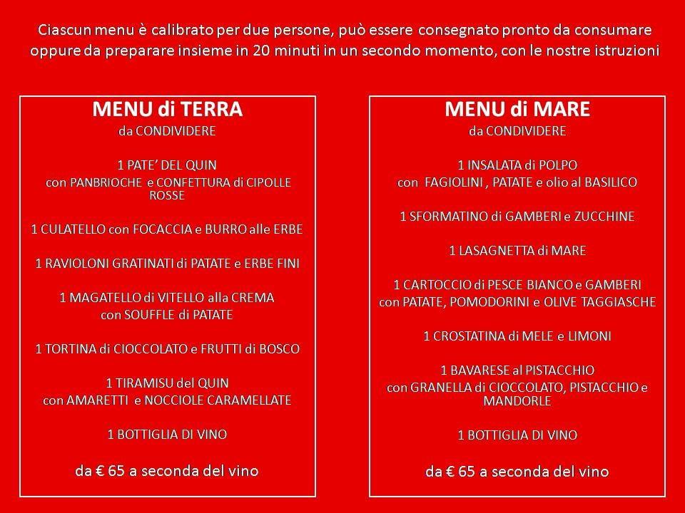 Menu da Quin ristorante, Crema