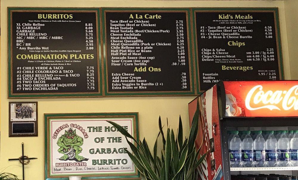 Menu at Rosa Maria's restaurant, Redlands, Brookside Ave AA