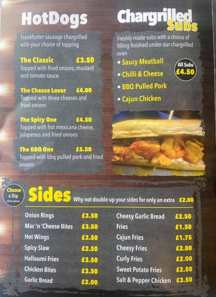 Menu at The Munchbox restaurant, King's Lynn, 1 Edward Benefer Way