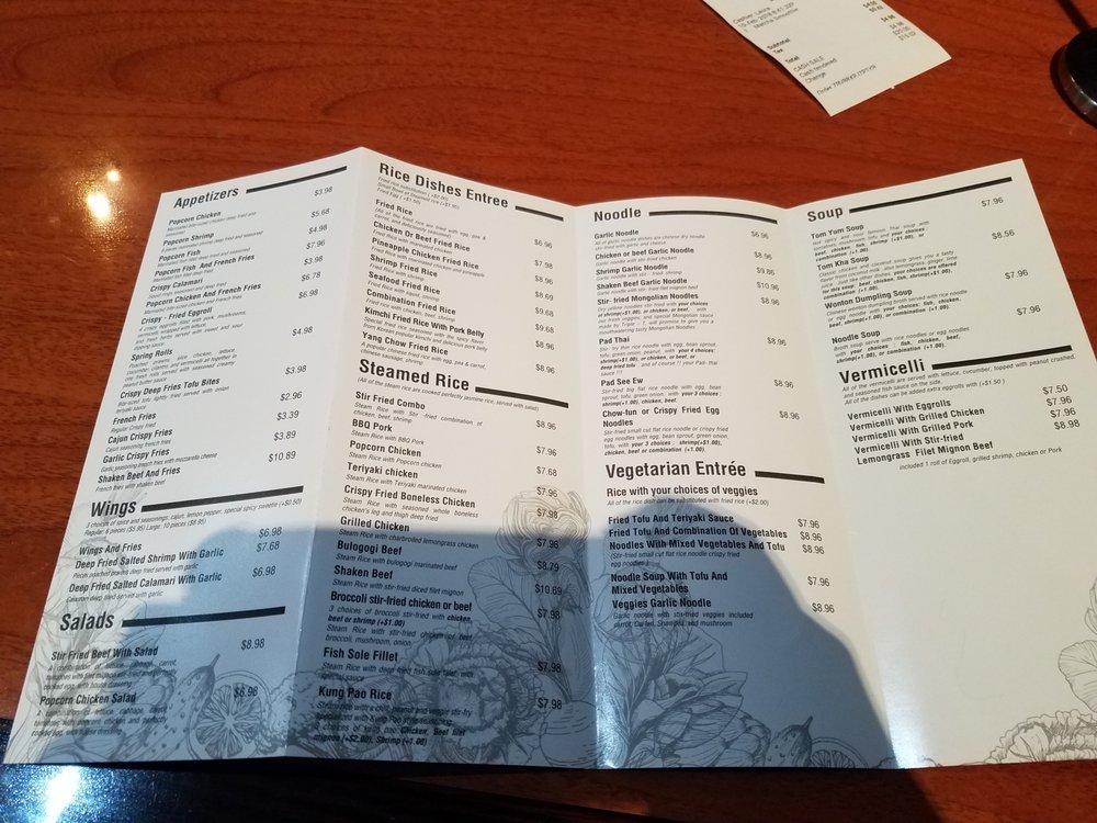Menu at Triple-T restaurant, Gardena