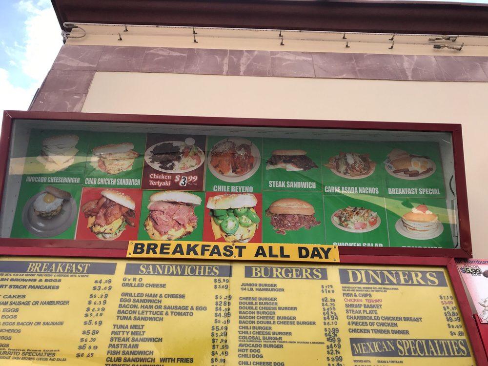 Menu at Golden Ox restaurant, Whittier, Mills Ave