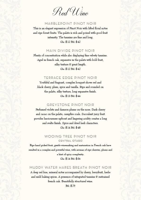 Menu at No.31 Restaurant & Bar, Hanmer Springs