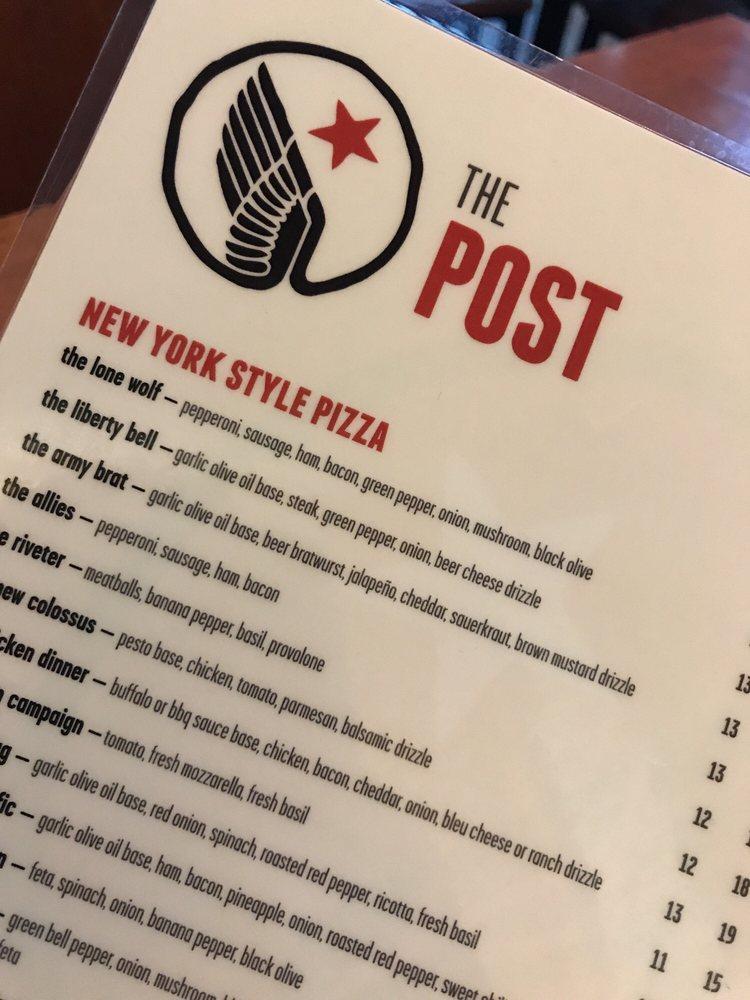 Menu at The Post pub & bar, Louisville, Goss Ave