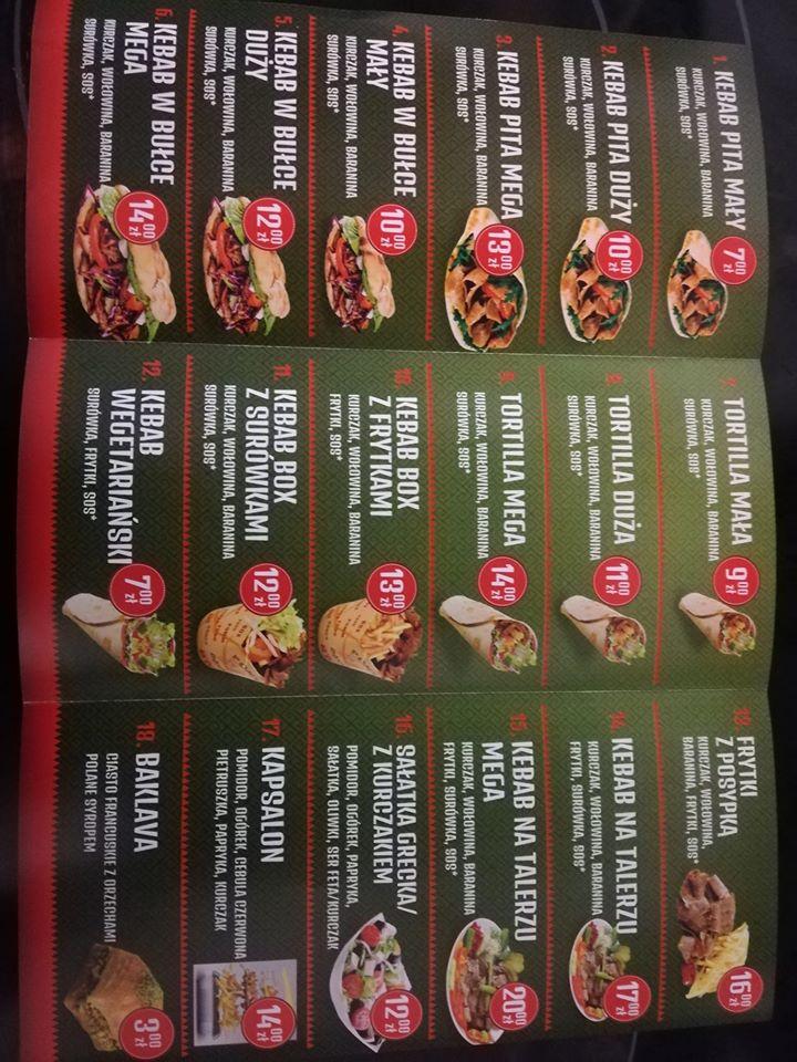 Menu at KAMRAN KEBAB-SHOP restaurant, Muszyna