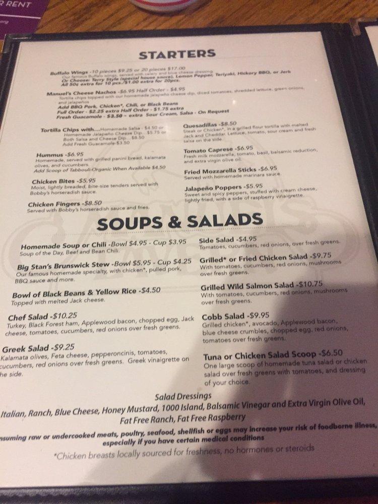 Menu at Manuel's Tavern pub & bar, Atlanta