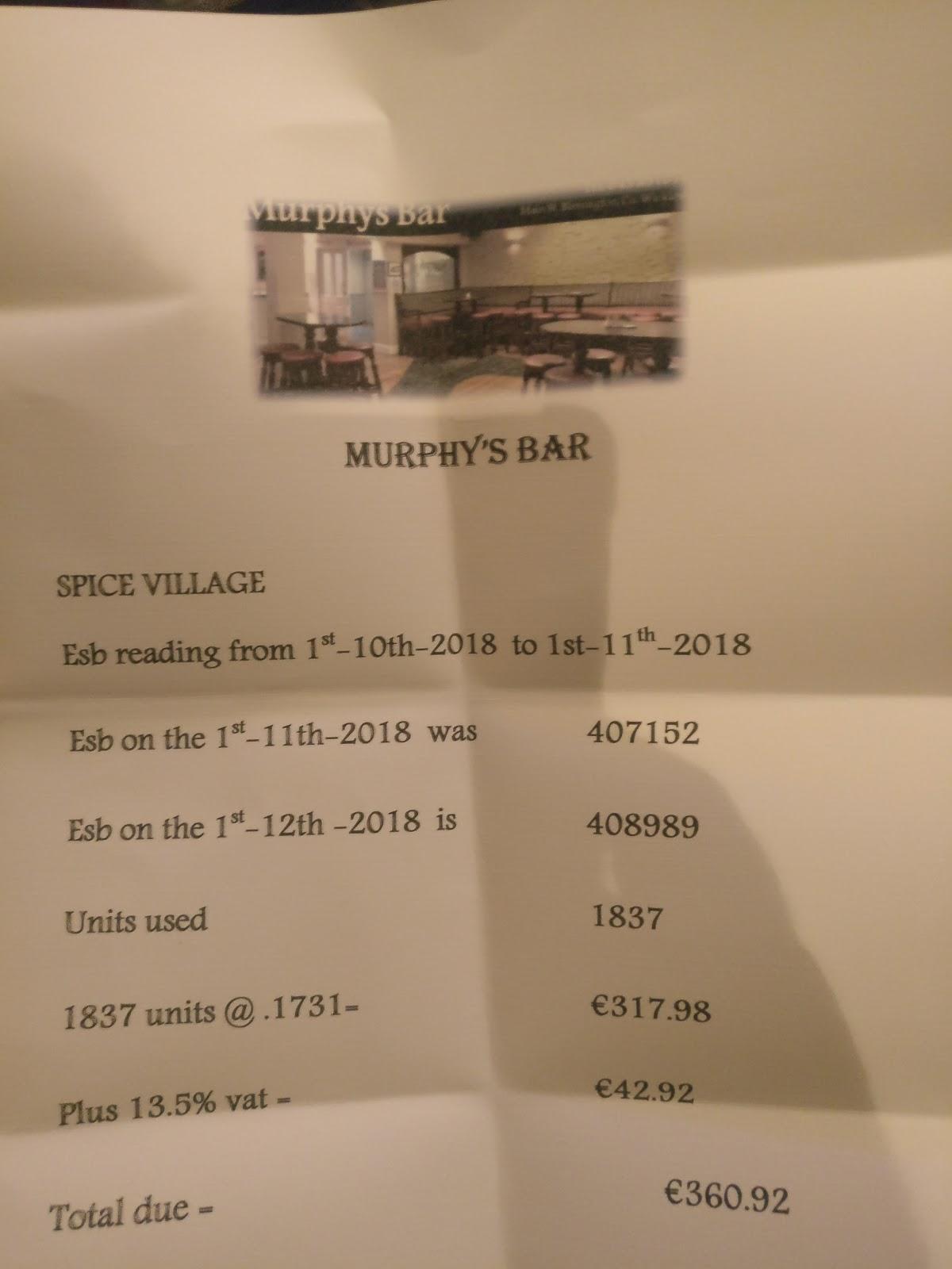 Menu at Spice Village Indian Restaurant, Blessington