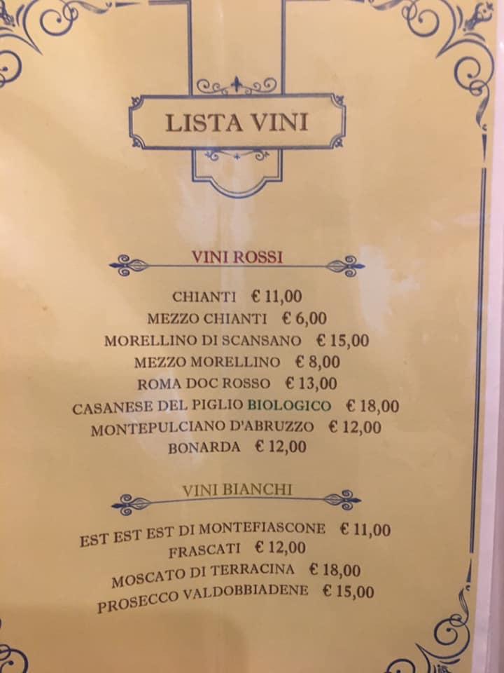 Menu da Magna e Zitto ristorante, Genova