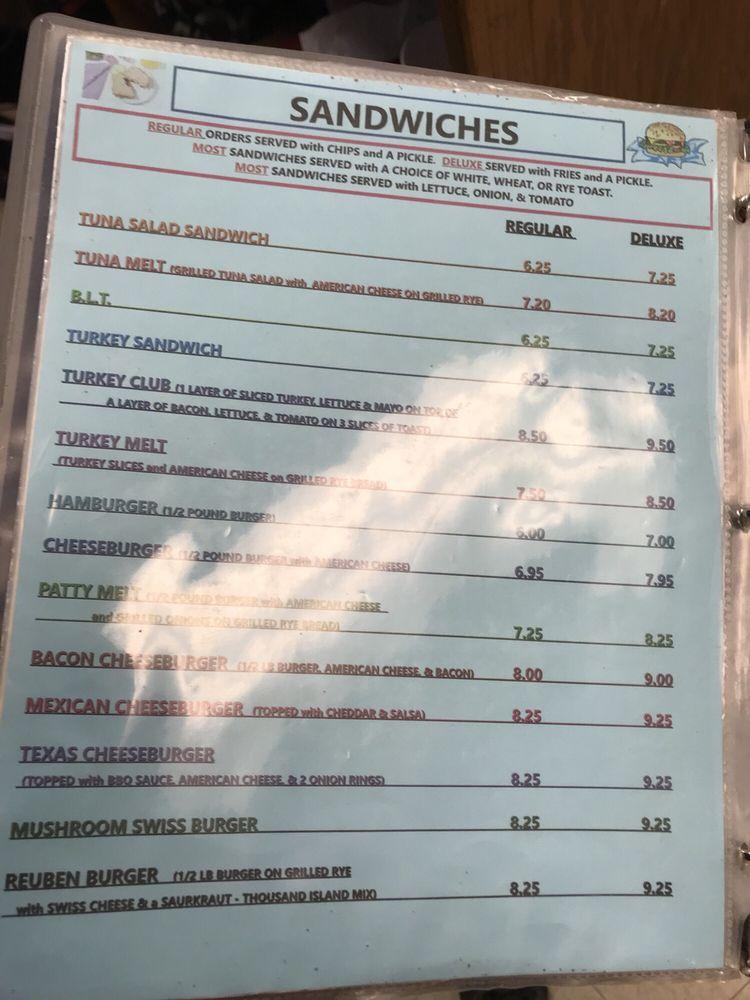 Menu at Manny's Snack Shack restaurant, Twin Lakes