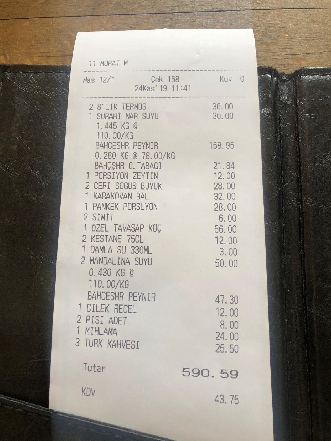 Menu at Namplus by Namli Gurme Karakoy, Istanbul