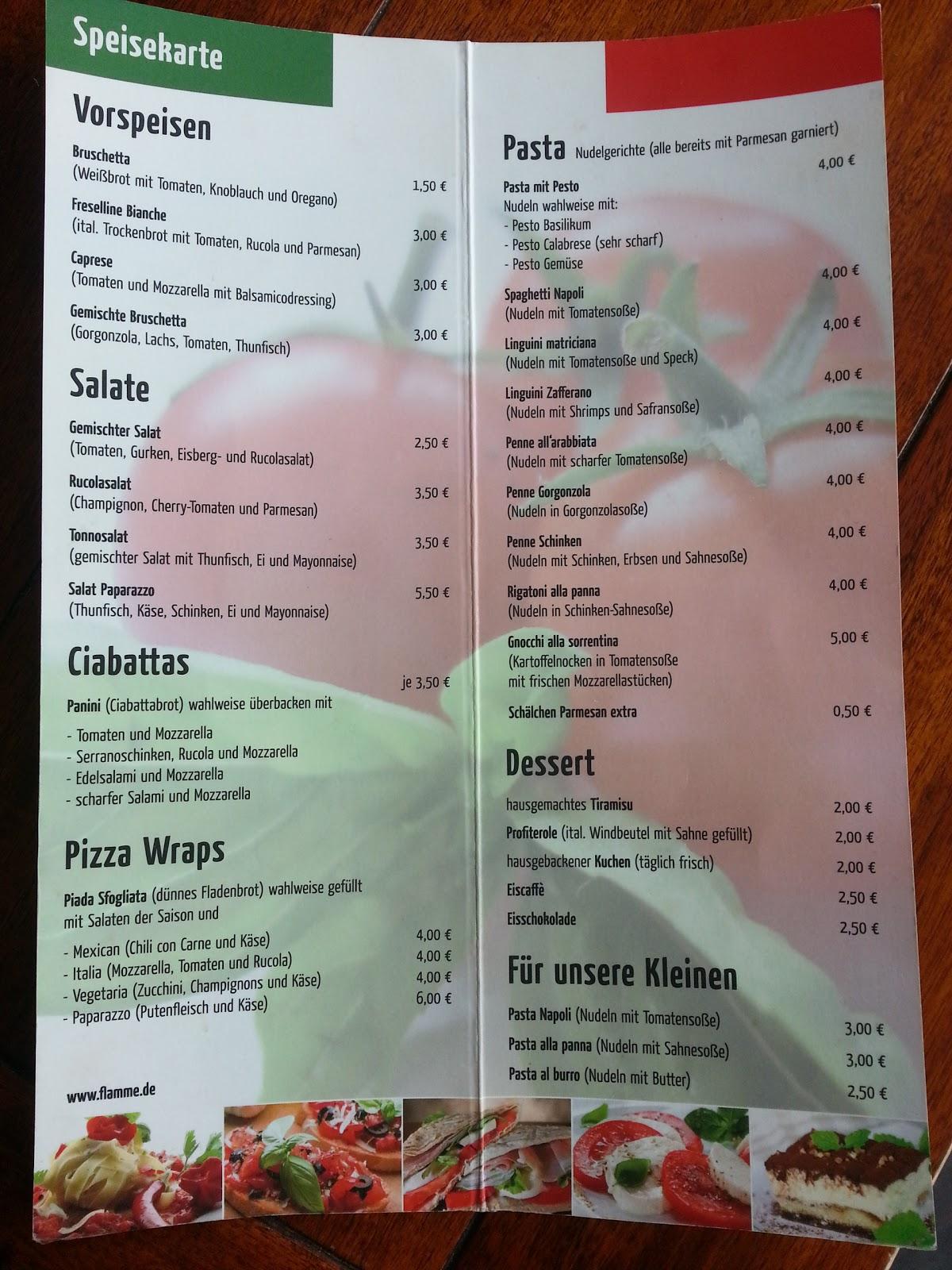 Speisekarte von Café und Bistro Papa Razzo restaurant, Fürth