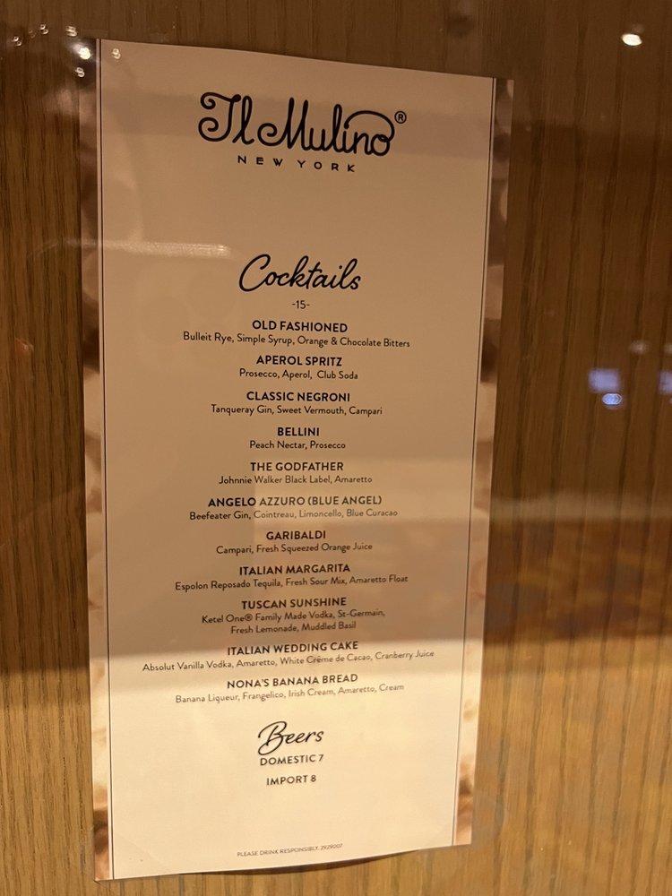 Menu at Il Mulino New York - Atlantic City restaurant, Atlantic City ...