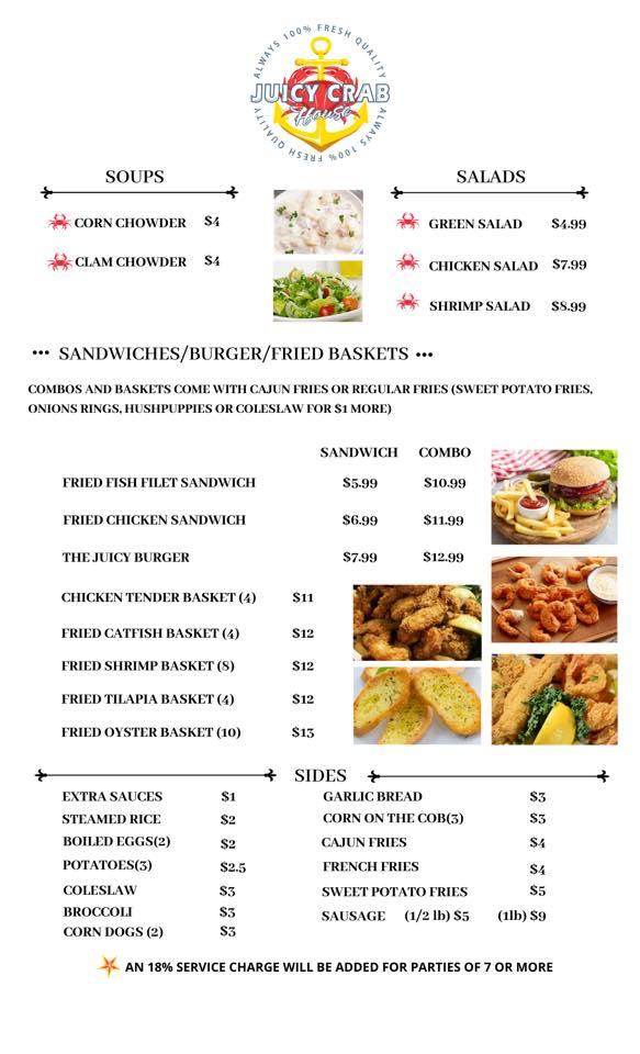 Menu at The J.C. Seafood House - Crestview restaurant, Crestview