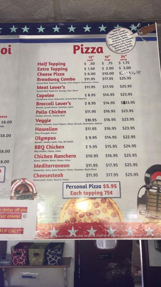 Menu at Broadway Cafe, Trotwood