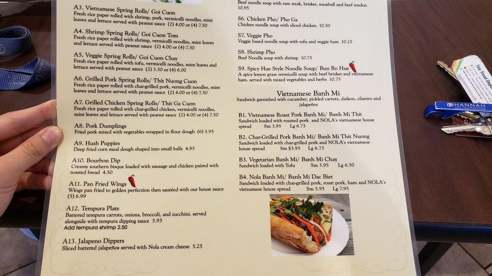Menu at Noosh Afghan Cuisine restaurant, Lansing