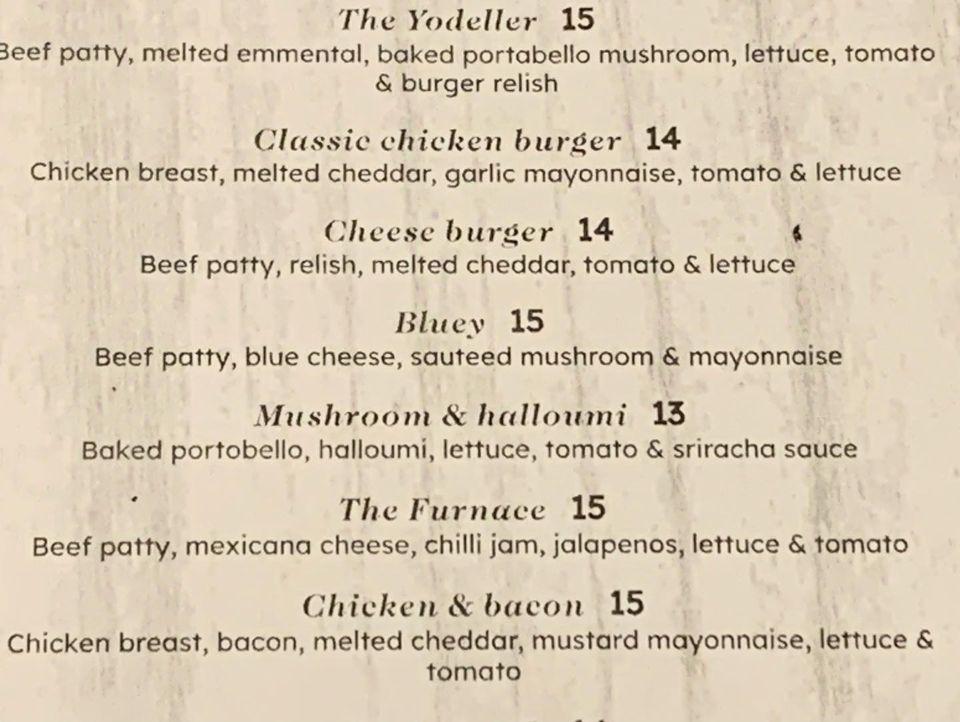 Menu at The Bull & Butcher pub & bar, Buckingham