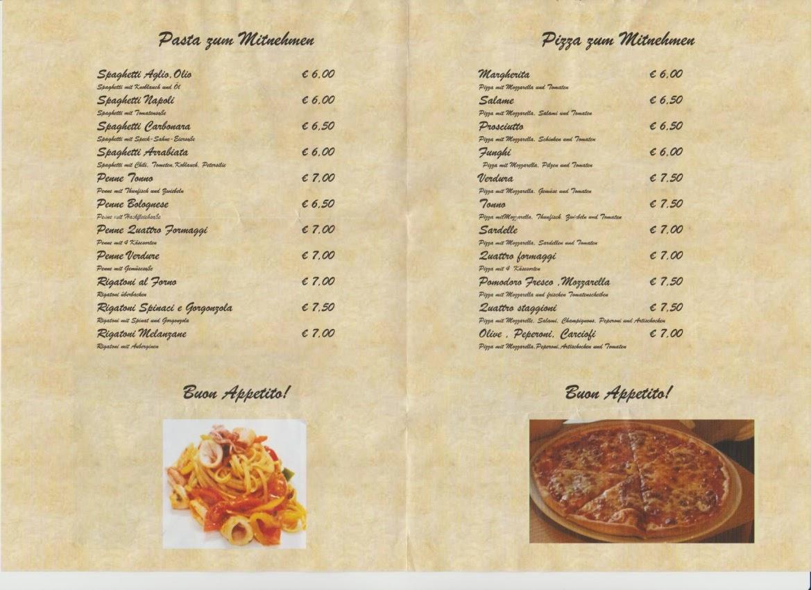 Speisekarte von Trattoria Da Giorgio restaurant, Benediktbeuern