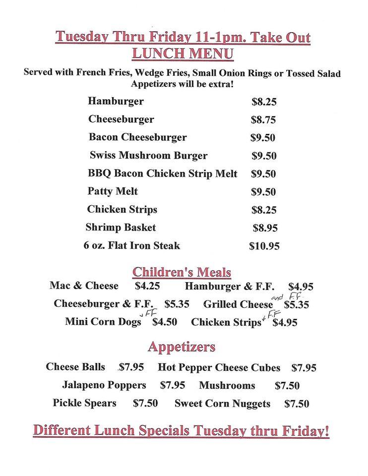 Menu at New Frontier Steakhouse & Lounge, Webster