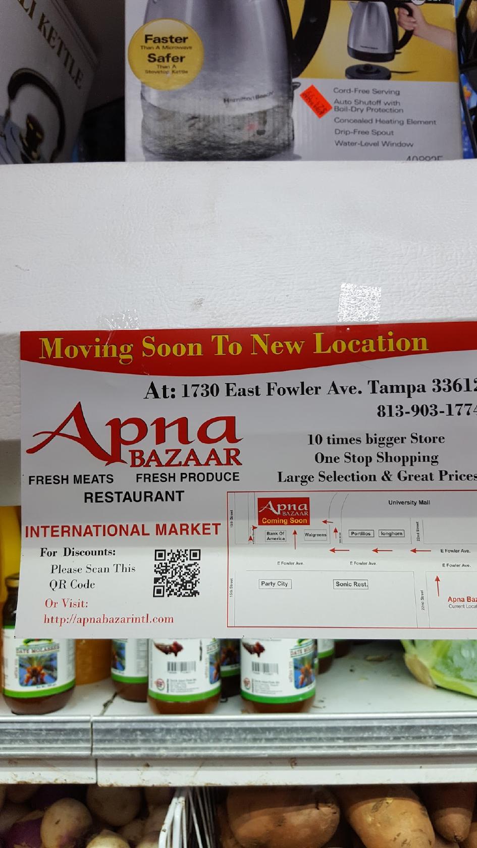 Menu at Apna Bazaar International restaurant, Tampa