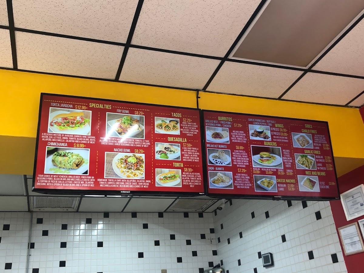 Menu at Chalo Fast Food, McDonough