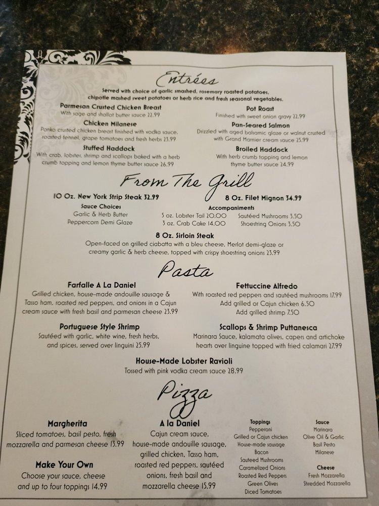 Menu at Daniel's Grill pub & bar, Marcellus