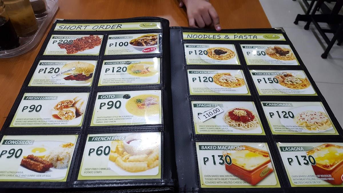Menu at Nathaniel’s Bakeshop restaurant, Muntinlupa, Sycamore Arcade