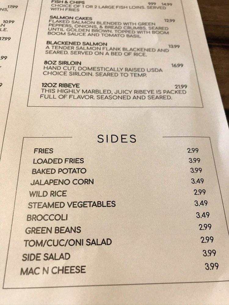 Menu at Boomtown Kitchen restaurant, New Albany