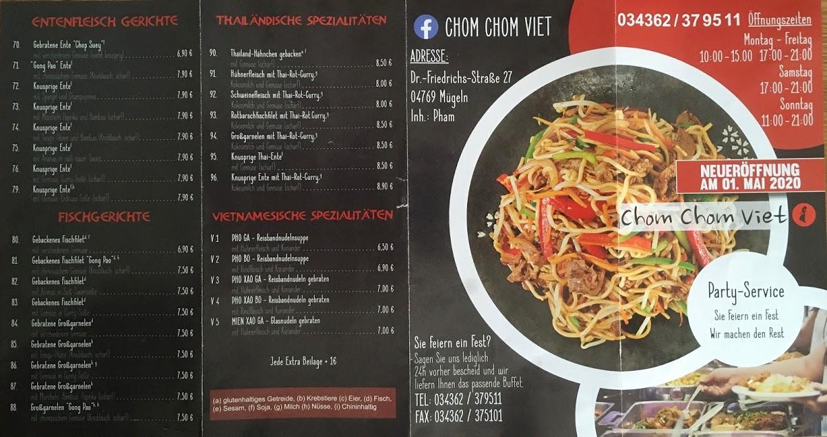 Speisekarte von Chom Chom Viet restaurant, Mügeln