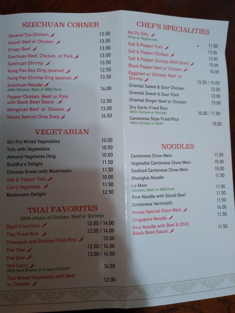 Menu at New Queen Restaurant, Ottawa