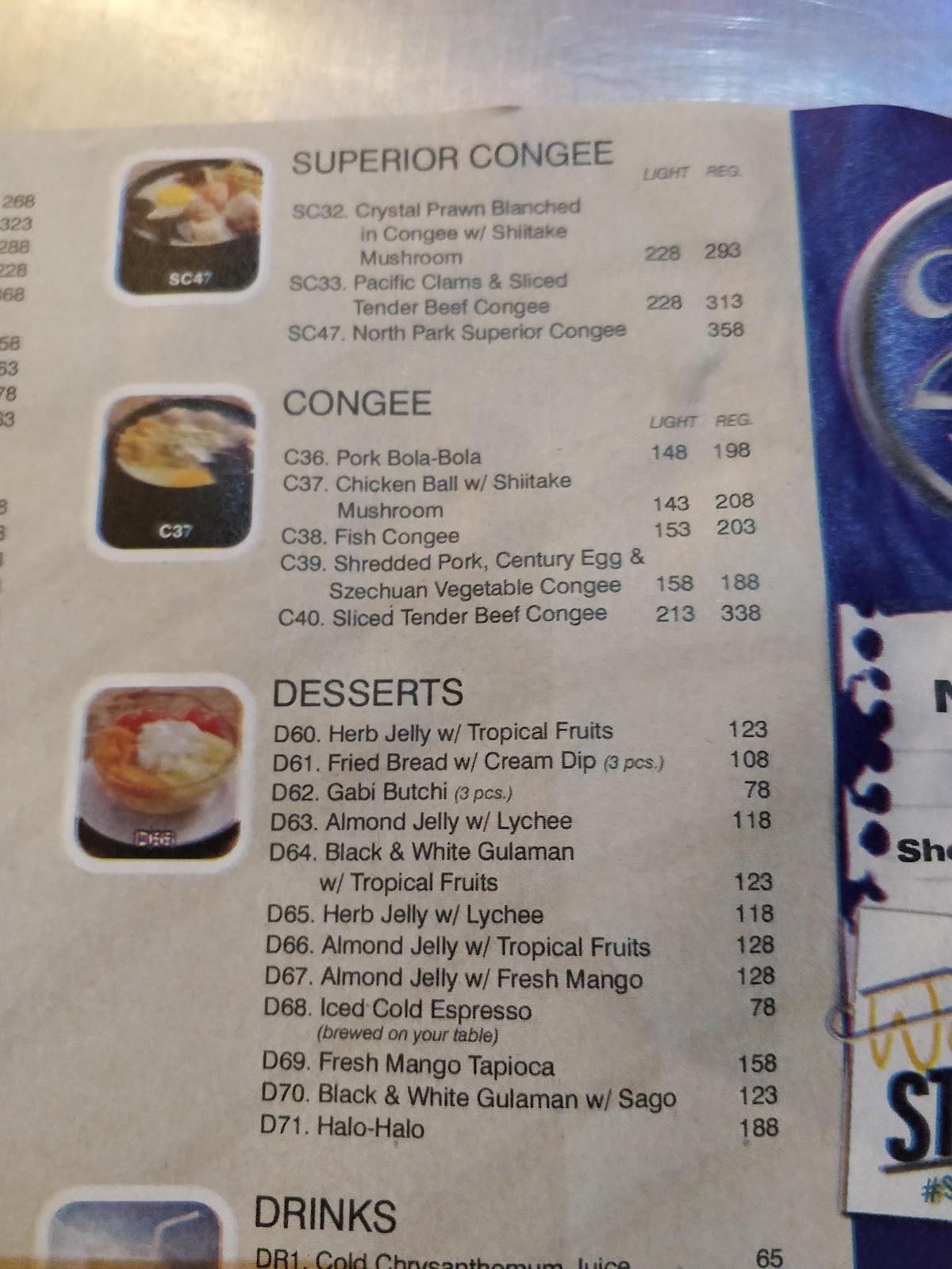 Carta del restaurante North Park Noodles, Ciudad Quezon, Unnamed Road