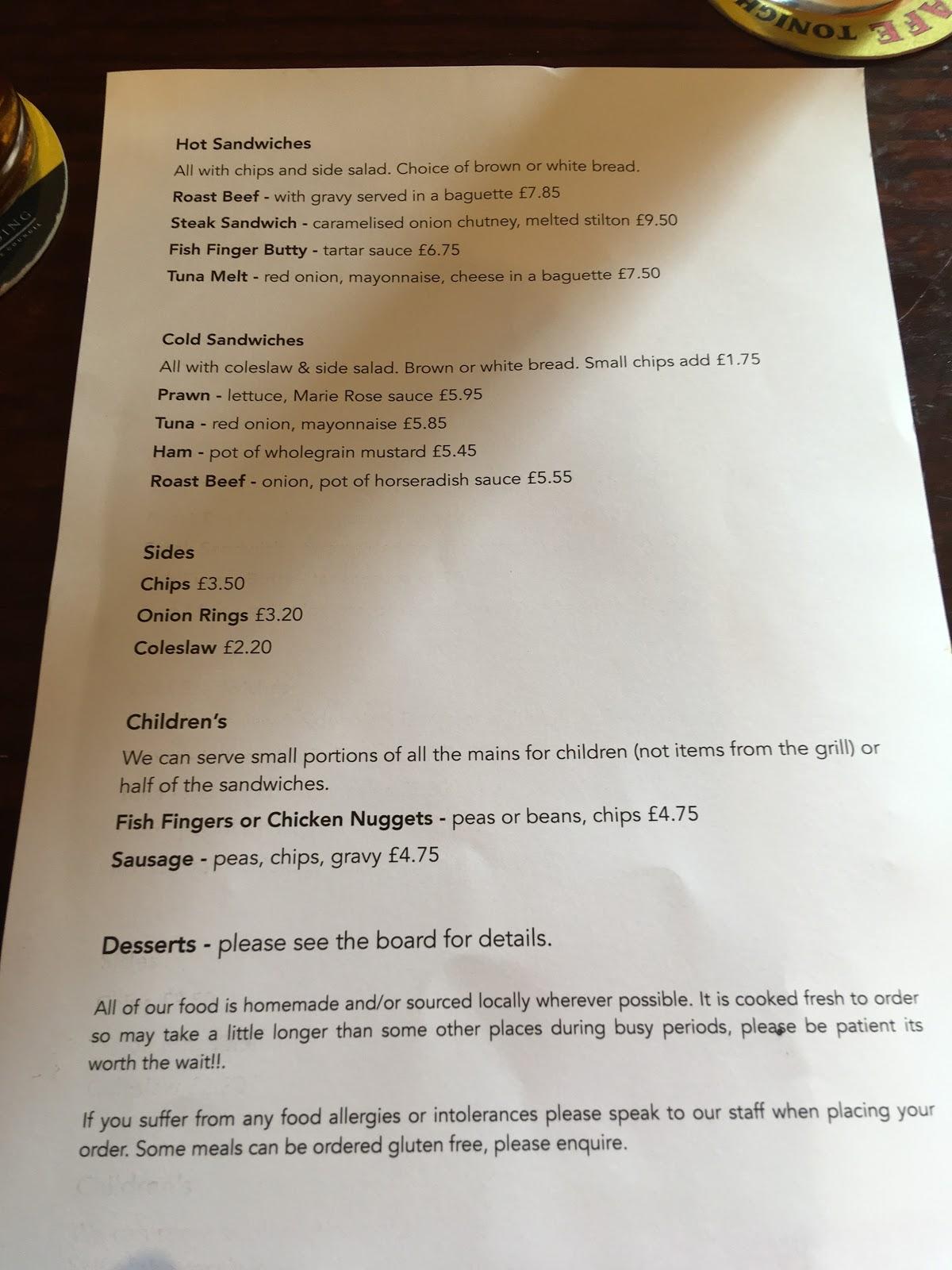 Menu at The Swan Inn pub & bar, Seaton, Main St