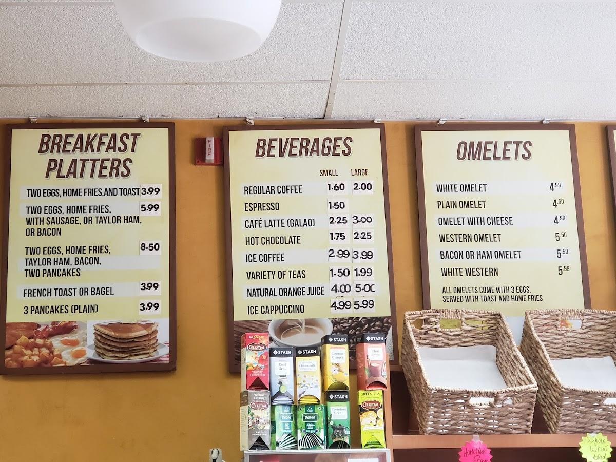 Menu at Emily's Portuguese Bakery, Union