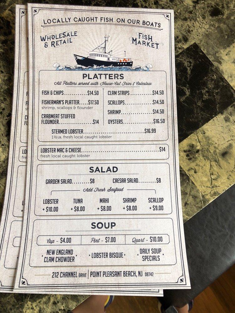 Menu at Atlantic Offshore Fishery restaurant, Point Pleasant Beach