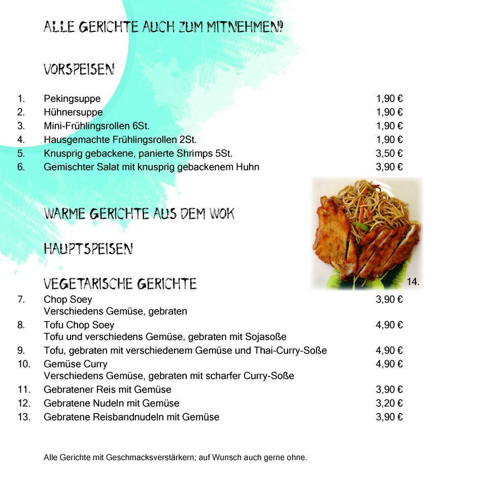 Speisekarte von BAT DAT Sushi & Wok restaurant, Rothenburg ob der Tauber