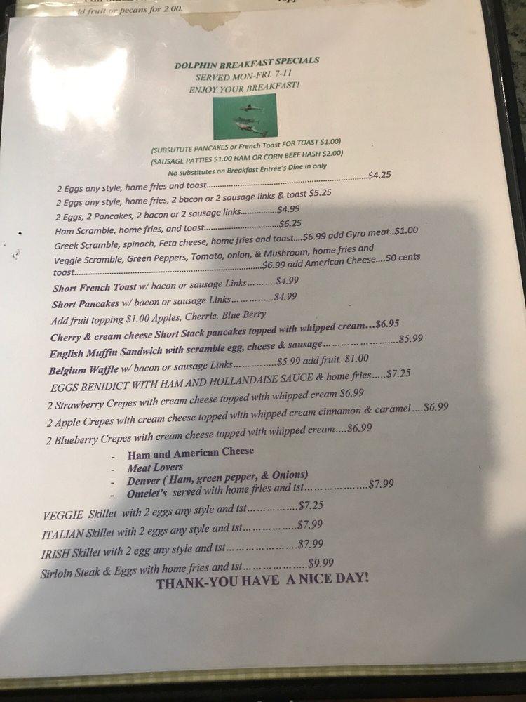 Menu at Dolphin Restaurant, Bedford
