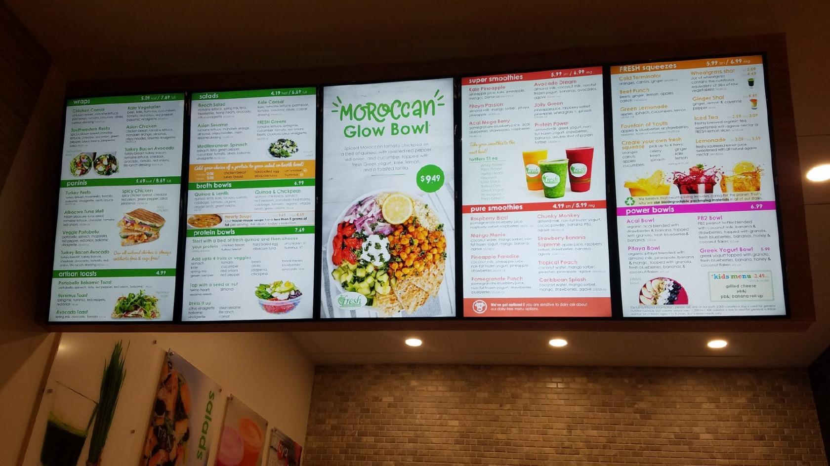 Menu at Fresh Healthy Cafe, Erie, 654 Millcreek Mall Blvd