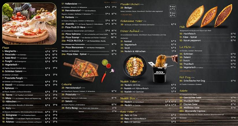 Speisekarte von Leonardo Pizza, Rüdersdorf bei Berlin