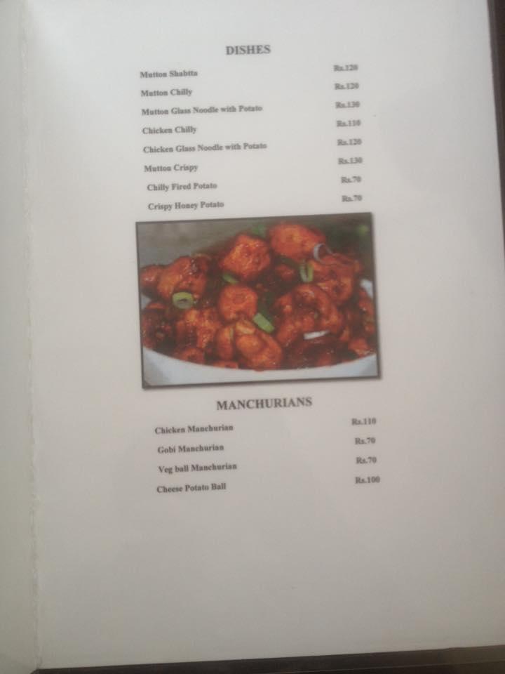Menu at Tibet kitchen, Vadodara