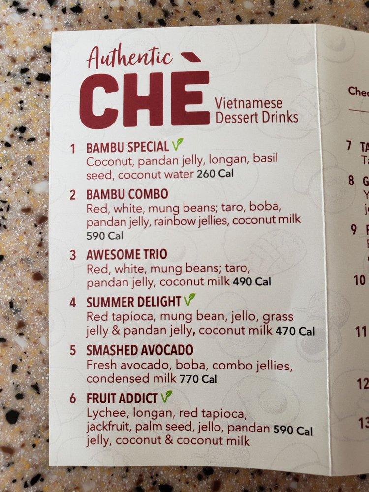 Menu at Bambu pub & bar, Fort Wayne