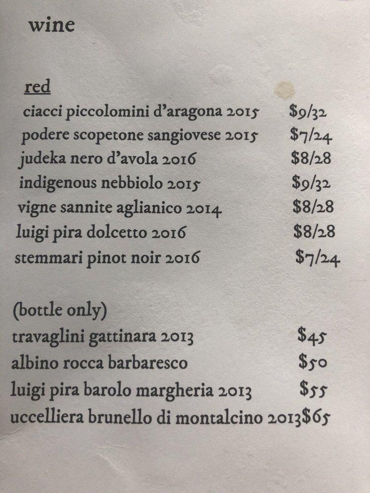 Menu at Il Rione pub & bar, Cleveland