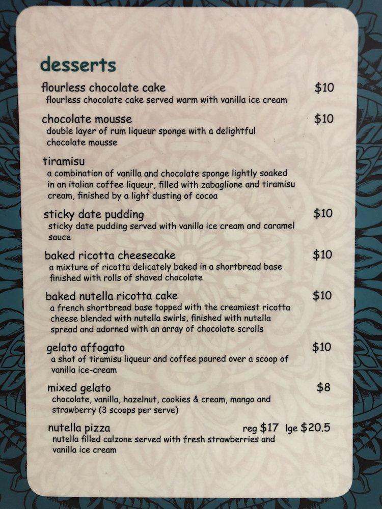 Menu at Lusso Italian Restaurant Rouse Hill, Rouse Hill