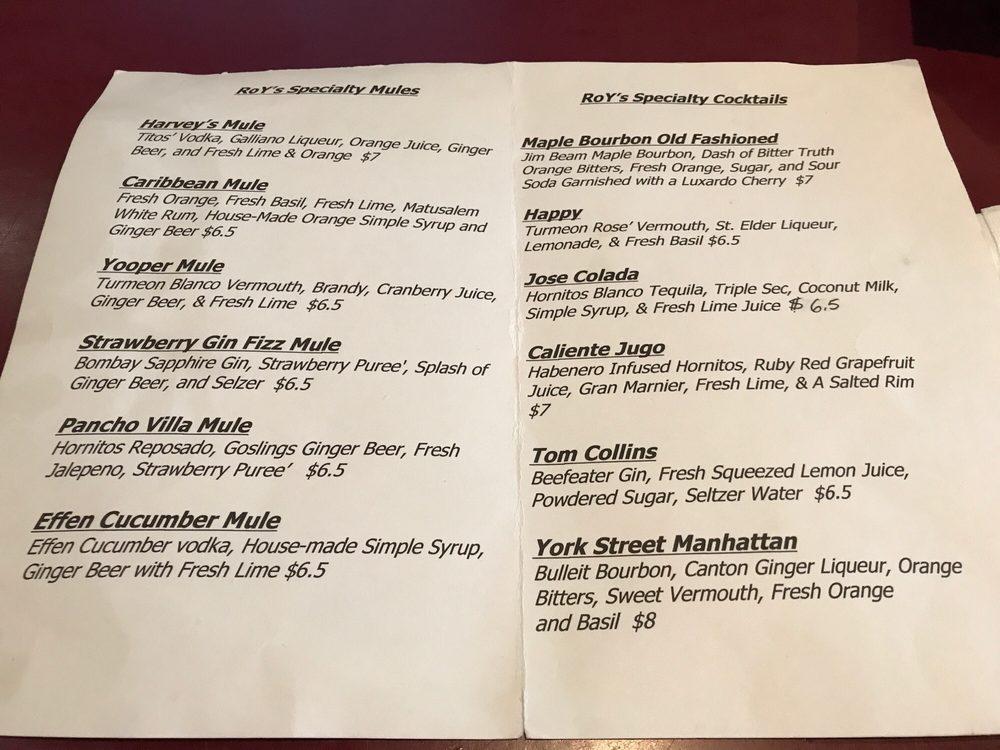 Menu at Ryan's On York pub & bar, Manitowoc