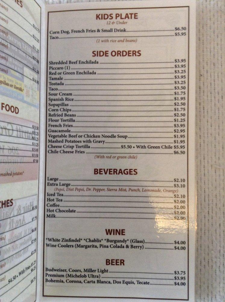 Menu at Brown Mug Cafe, Winslow