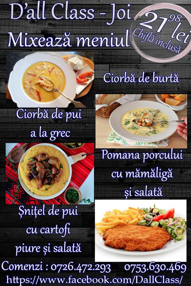 Menu at D'all Class, Călărași