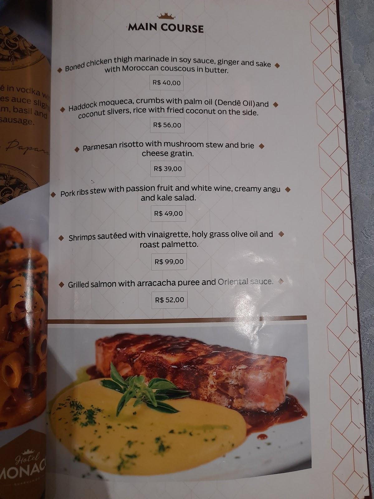 Menu at Restaurante Monte Carlo, Guarulhos
