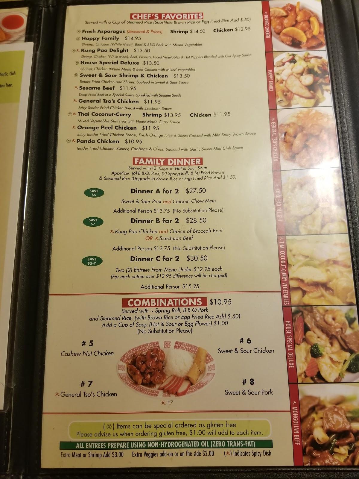 Menu at Happy Panda Restaurant, Beaverton