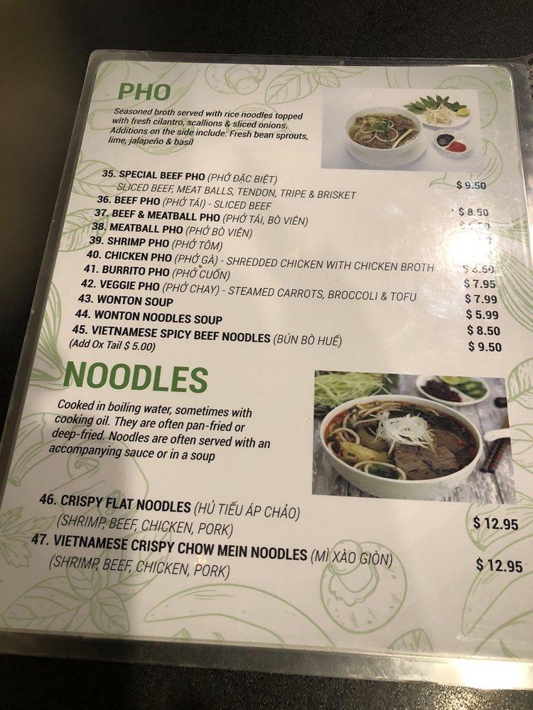 Menu at Pho 1 restaurant, Largo, E Bay Dr APT 208