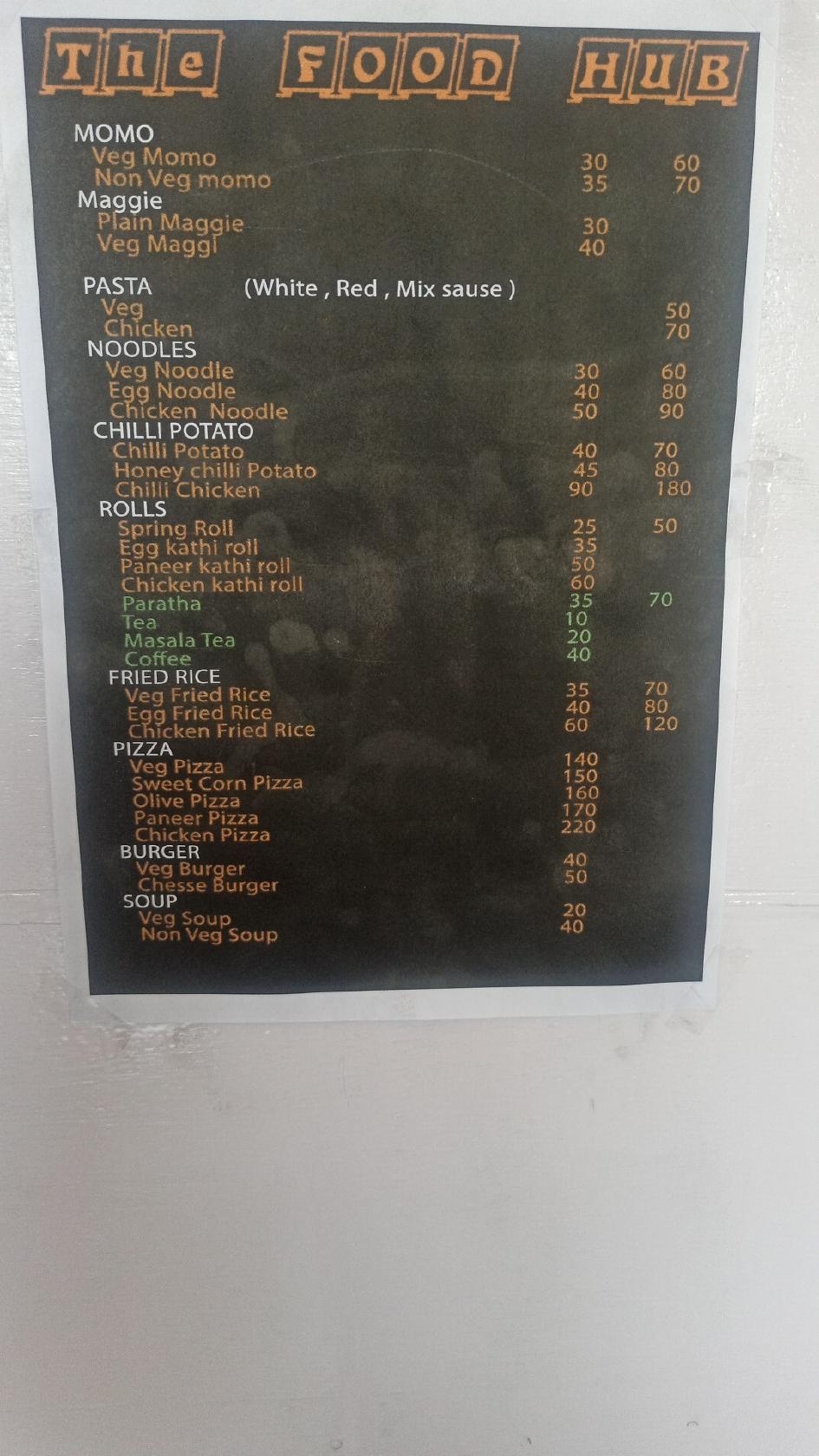 Menu at THE FOOD HUB, Srinagar