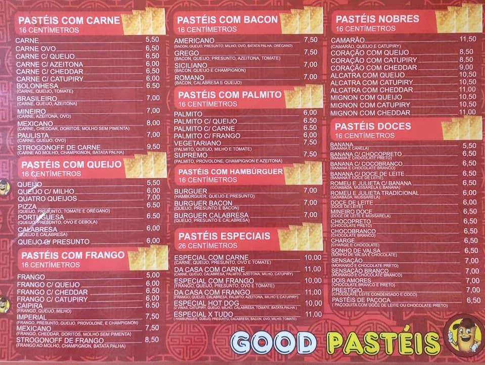 Menu at Good Pastéis, Pinhais